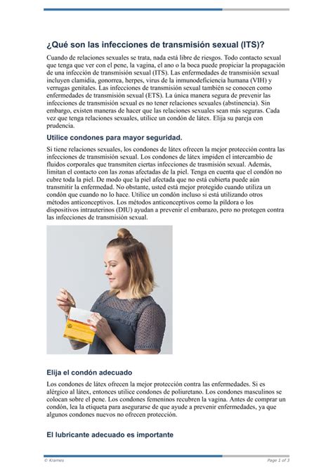 Pdf ¿qué Son Las Infecciones De Transmisión Sexual Its