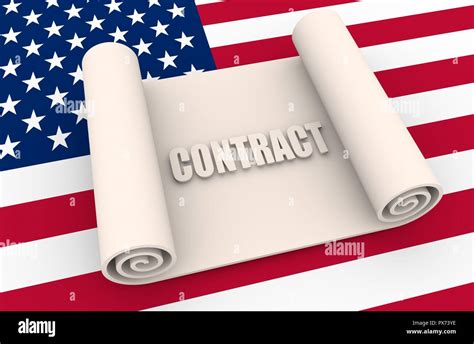 Paper Scroll On Background Textured By Usa Flag Abstract Document 3d