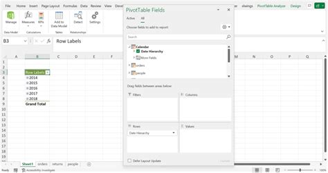 How To Add A Date Table To The Data Model In Excel Power Pivot