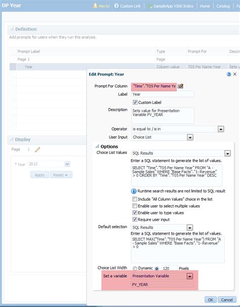 Automatically Change Default Value In Dashboard Prompt Depending On Changes Of Another Dashboard