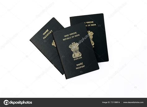 Indian Passport Maroon Cover Isolated White Background Perfect Travel