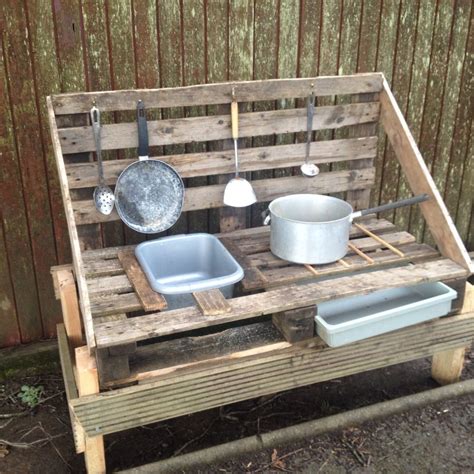 My Simple Pallet Mud Kitchen For Outdoor Sensory Play Mud Kitchen