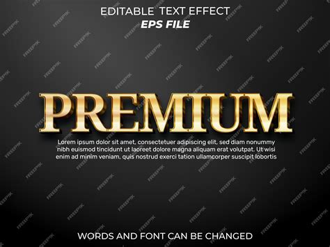 Premium Vector Premium Text Effect Font Editable Typography 3d Text
