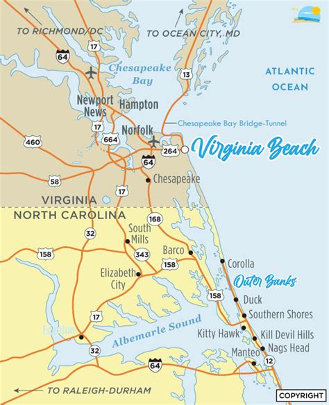 Map And Directions To Virginia Beach Virginia Visitors Guide