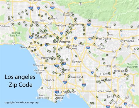 Los Angeles Zip Code Map Zip Code Map Of Los Angeles