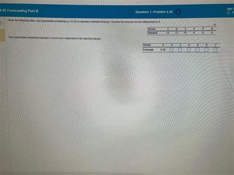 solved oiven the following data use exponertial smoothing