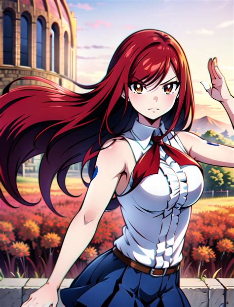 Erza Scarlet Fairy Tail V10 Stable Diffusion Lora Civitai