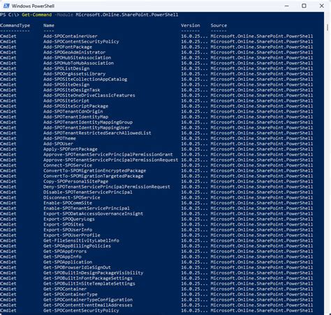 Powershell Module Microsoft Online Sharepoint Powershell 16 0 25513 12000 Released Icewolf Blog