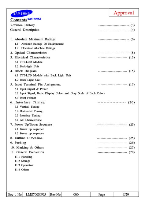 SAMSUNG LMS KF LCDPANEL DATASHEET Service Manual Download Schematics Eeprom Repair Info