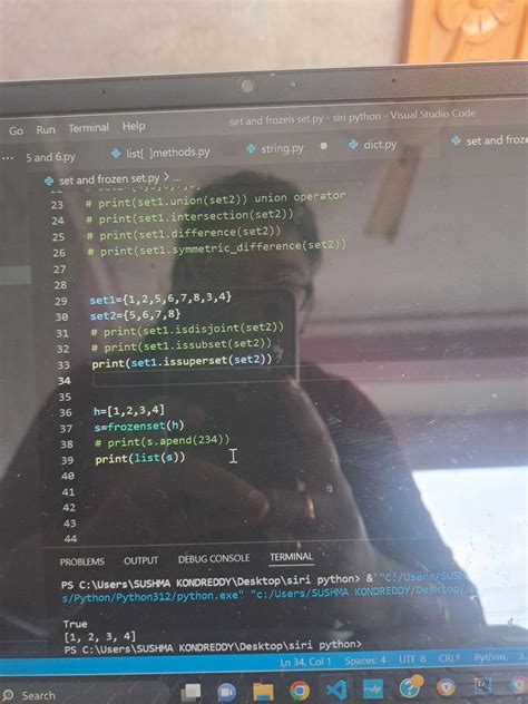Sirisha Reddy On Linkedin Task 19 Practising Set And Frozen Set Kiran Sagar Pythonlife