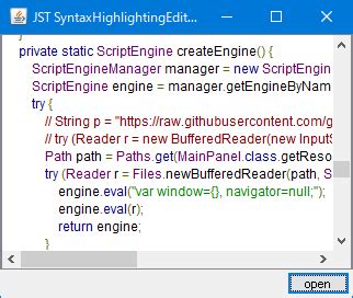 JEditorPaneにソースコードをシンタックスハイライトして表示する Java Swing Tips