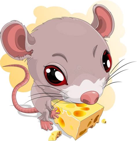 Sexy Mouse Lies And Dreams About Cheese Stock Vector Illustration Of