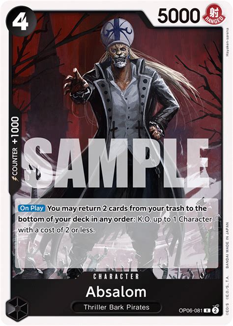 Absalom Op06 081 One Piece Card Game Optcggg Optcggg