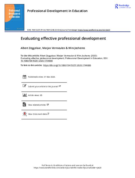 pdf evaluating effective professional development