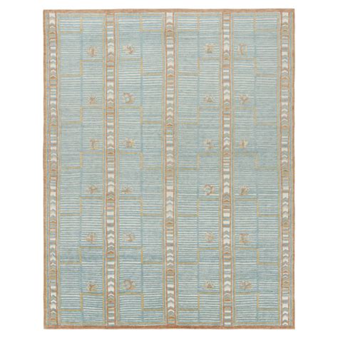 Rug And Kilims Scandinavian Style Rug In Green And Blue With