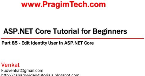 Sql Server Net And C Video Tutorial Edit Identity User In