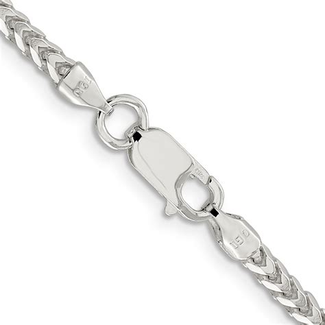 26 Inch Sterling Silver 31mm Dc Square Franco Chain Necklace Goldia