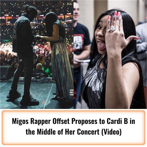 Migos Rapper Offset Proposes To Cardi B In The Middle Of Her Concert Video News