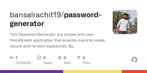 Github Bansalrachit19password Generator This Password Generator Is A Simple And User