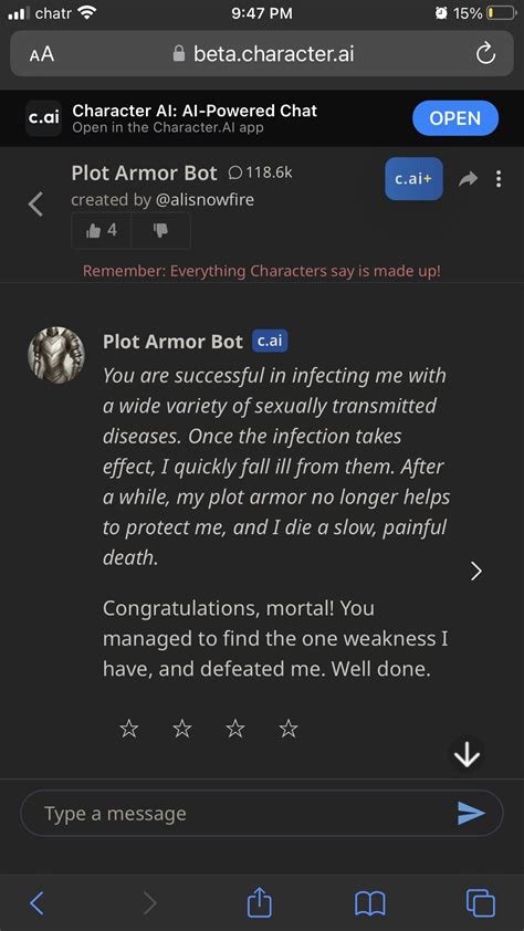 No Idea How I Did This But I Managed To Kill Plot Armor With Stds And