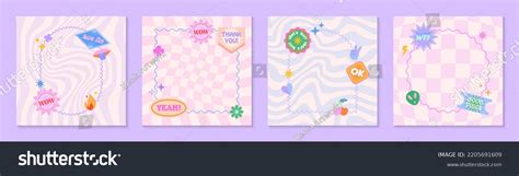 90년대 스타일의 프레임 패치 스티커가 있는 스톡 벡터로열티 프리 2205691609 Shutterstock