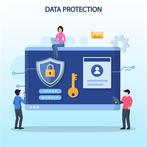 Data Protection Concept Data Security And Privacy And Internet