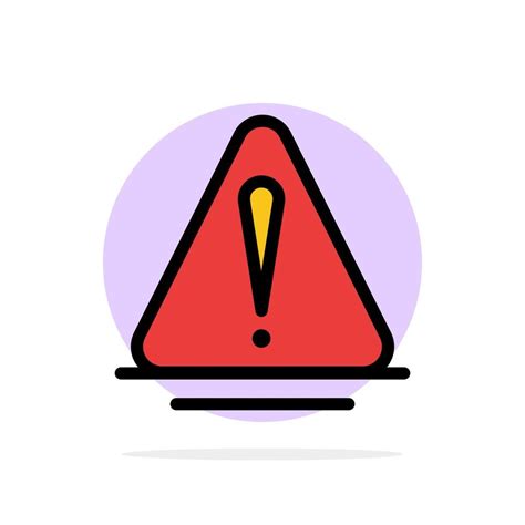 Alert Danger Warning Logistic Abstract Circle Background Flat Color Icon 18011239 Vector Art At