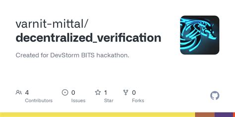 Github Varnit Mittal Decentralized Verification Created For Devstorm Bits Hackathon
