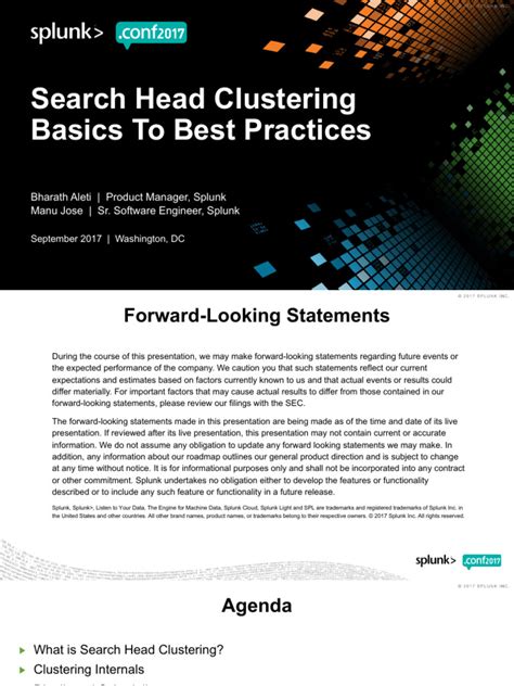 Search Head Clustering Basics To Best Practices Pdf Computer Cluster Replication Computing