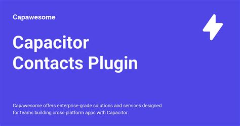 Capacitor Contacts Plugin Capawesome Showcase Ionic Forum