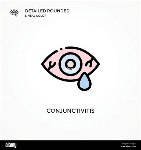 Conjunctivitis Vector Icon Modern Vector Illustration Concepts Easy