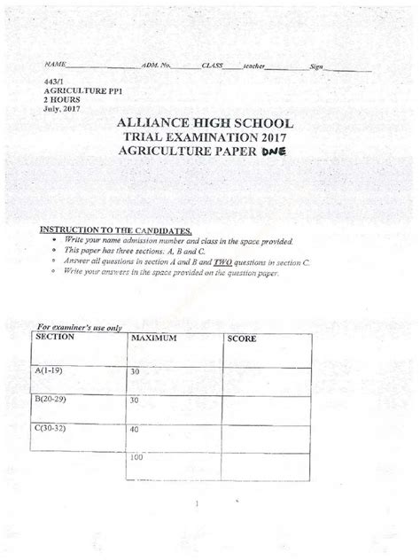 Agriculture Pp1 Pdf
