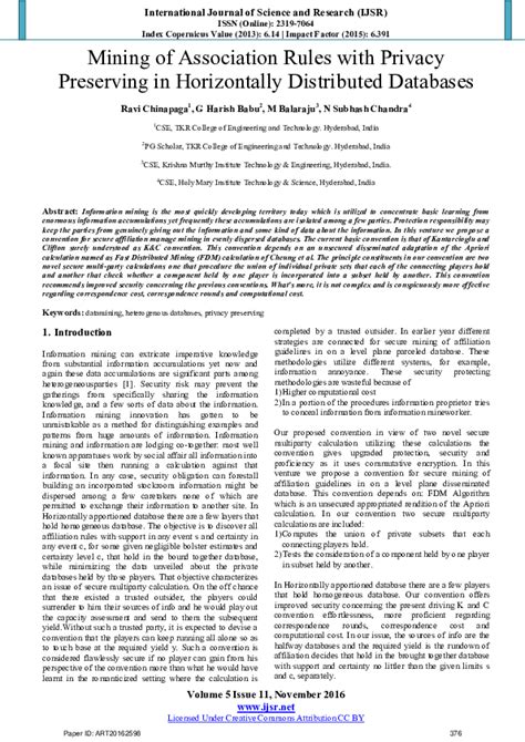 Pdf Mining Of Association Rules With Privacy Preserving In