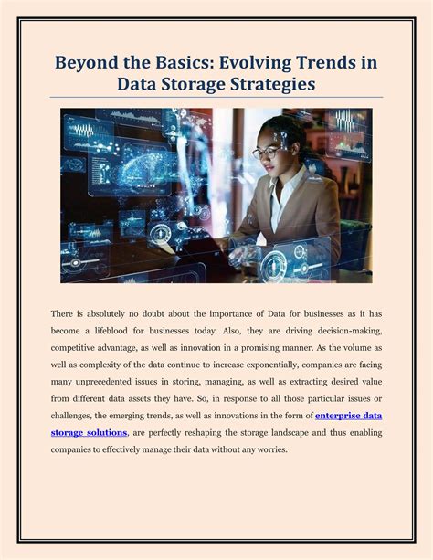 Beyond The Basics Evolving Trends In Data Storage Strategies Pdf Data Storage And