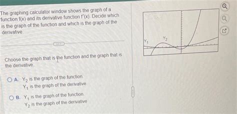 Solved The Graphing Calculator Window Shows The Graph Of A