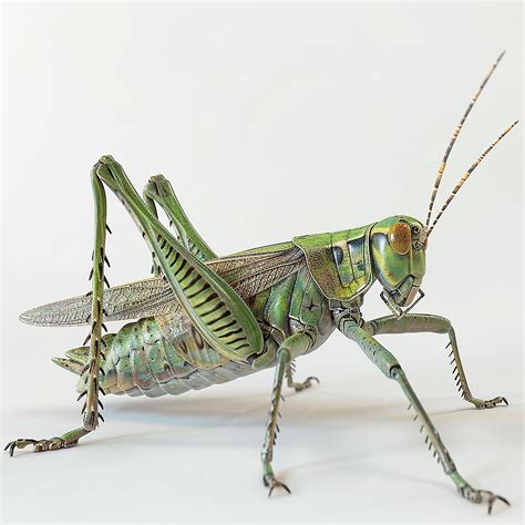 Premium Photo Creative 3d Rendering Of Grasshopper On White Background