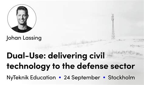 Qamcoms Co Founder Johan Lassing Will Provide Key Insights On Dual Use Technology Expert