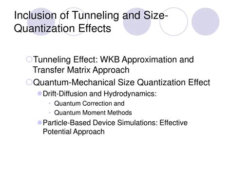 Ppt Inclusion Of Tunneling And Size Quantization Effects In Semi Classical Simulators