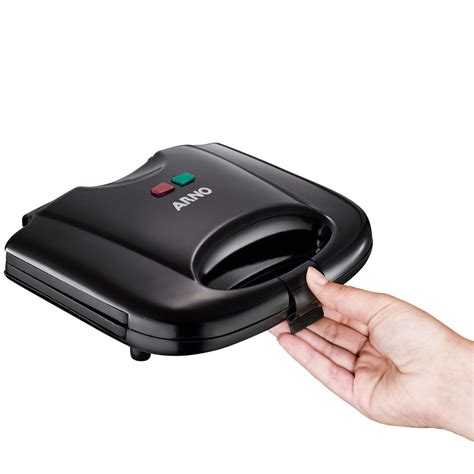 Sanduicheira Grill Arno Sacb Placa Antiaderente Elétrica Preta 110v