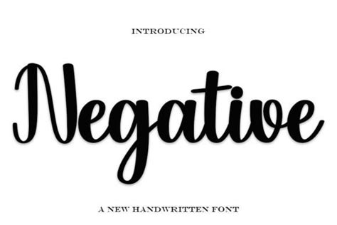 Negative Font Digital Font Download