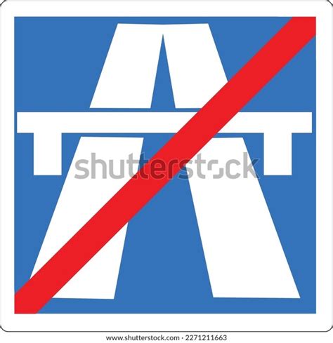 Road Sign End Highway Section Stock Vector Royalty Free 2271211663 Shutterstock