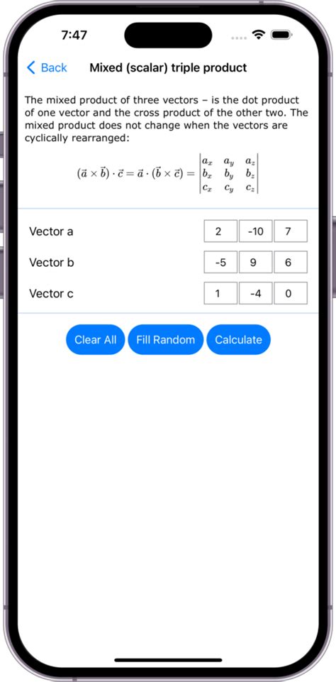 Linear Algebra Ios App Mobile Apps Solutions