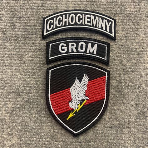 Polish Army Grom Special Forces Embroidered Morale Patch For Ubacs