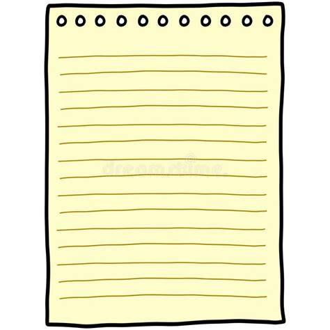 Blank Paper Sheet Notebook Vector Drawing Illustration Stock Vector Illustration Of Bulletin