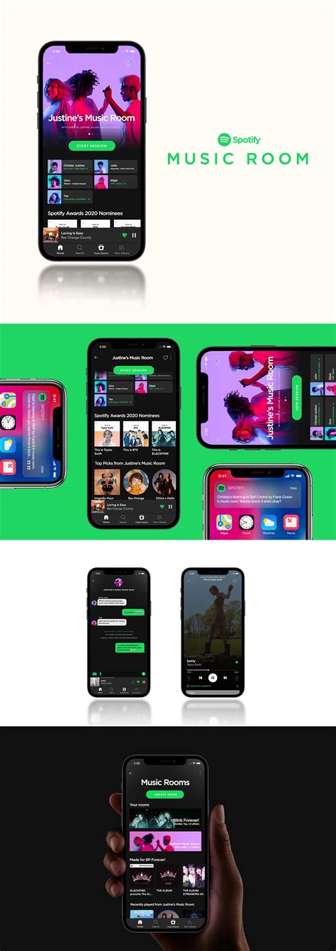 Ui Design Spotify Music Room Concept Behance