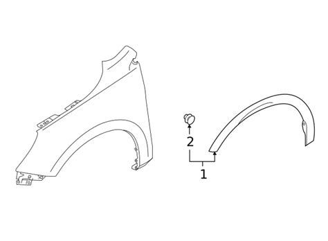 91112an01a Wheel Opening Molding 2020 2022 Subaru Outback Subaru