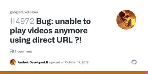 bug unable to play videos anymore using direct url · issue 4972