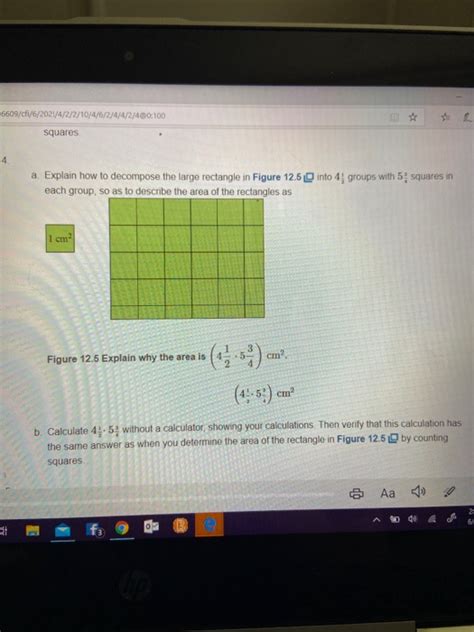 solved a explain how to decompose the large rectangle into