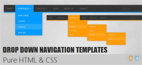 Html Drop Down Menu Templates Free Download Free Html Css Dropdown Menu Templates Web Net