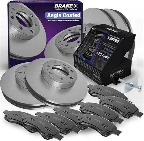Brake X Front And Rear Brake Pads And Rotors Kit With Brake
